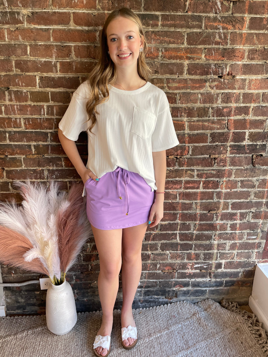 Solid Lavender Skort – Lou & Company